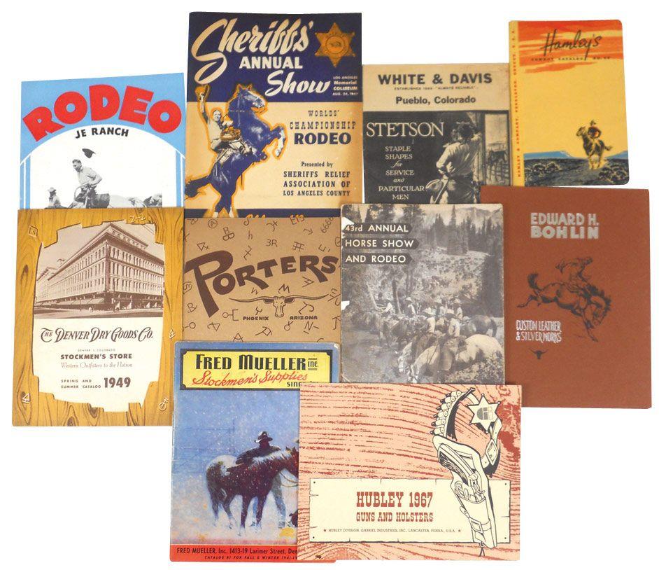 Western Wear catalogs & show programs (10), 1967 Hubley Guns & Holsters ...
