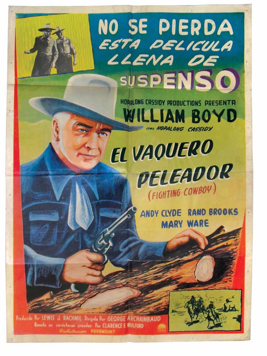 Hopalong Cassidy Movie Posters 2 Fighting Cowboy Spanish Version 5791