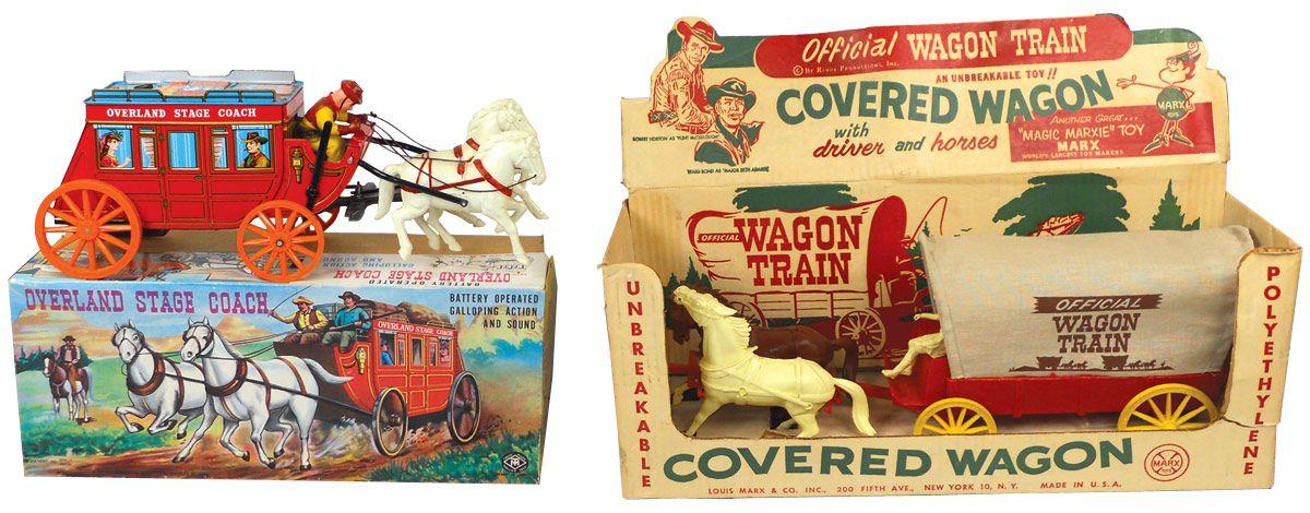 Western toys (2), Wagon Train Covered Wagon by Marx & Overland Stage ...