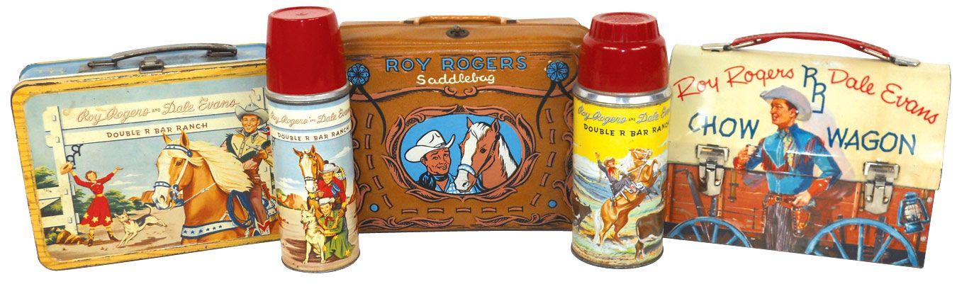 Roy Rogers lunch boxes & thermos (5 pcs), Roy Rogers/Dale Evans Chow ...