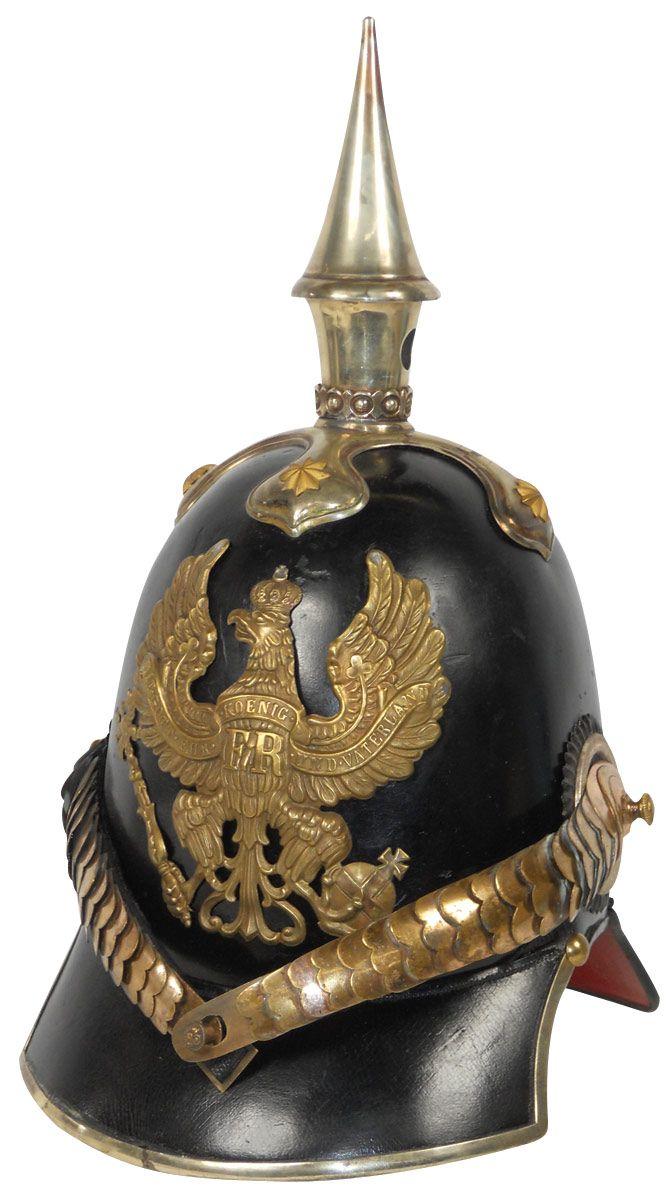 Militaria, Model 1842 Prussian helmet w/large eagle hat badge that ...