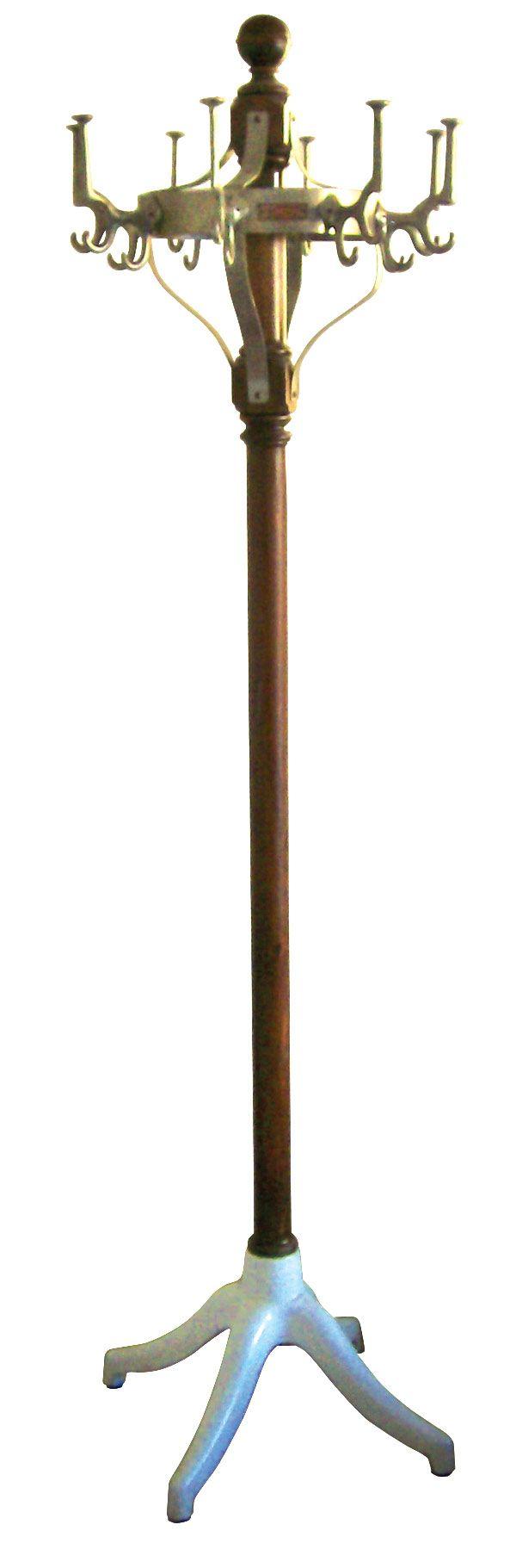 Barbershop hat/coat rack, mfgd by Koken Companies-St. Louis, walnut w ...