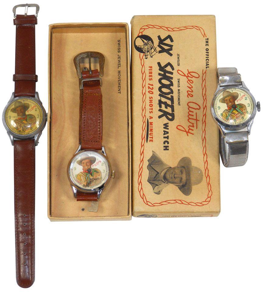 Gene Autry watches, Rare Official Gene Autry Six Shooter watch in orig ...