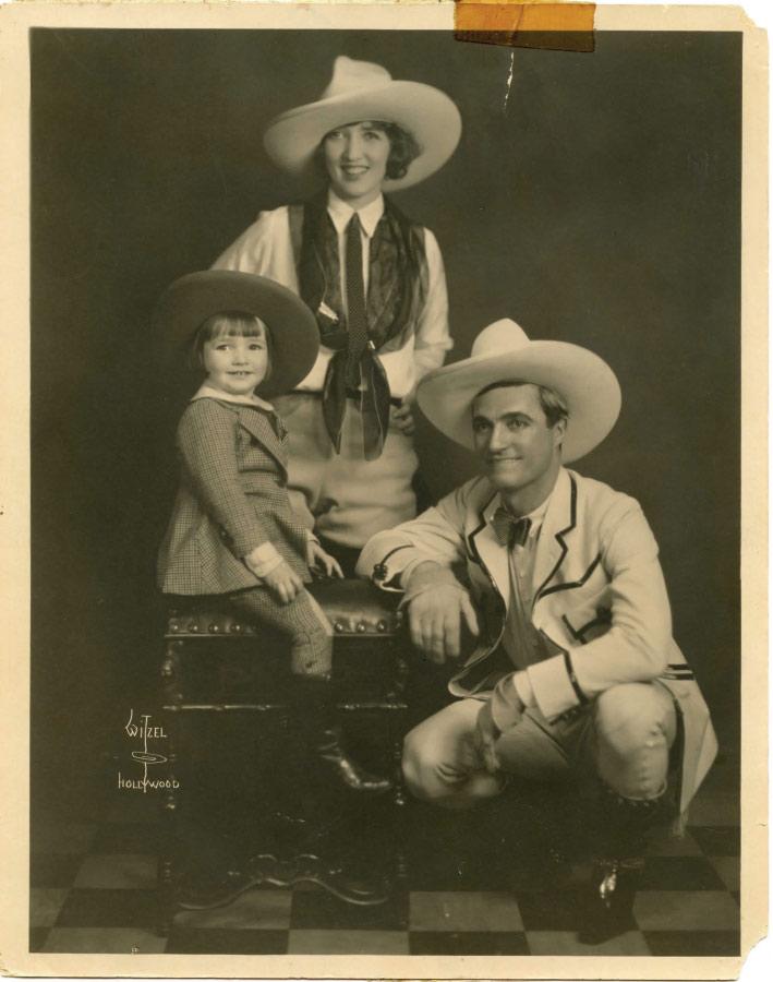 Tom Mix photographs (3), Mr. & Mrs. Tom Mix-a Rare photo of Tom w/out ...