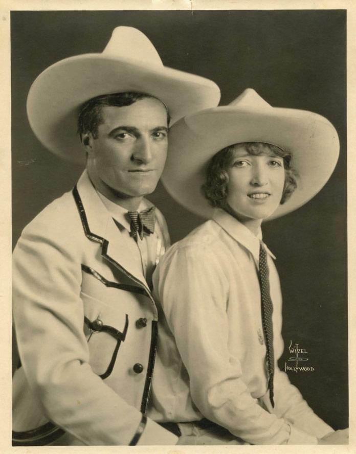 Tom Mix photographs (3), Mr. & Mrs. Tom Mix-a Rare photo of Tom w/out ...