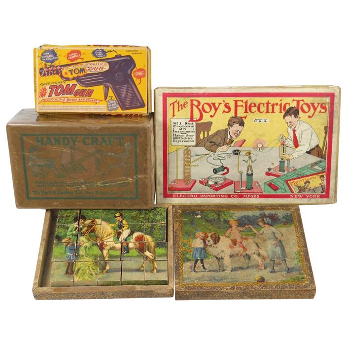 Vintage toys (4), The Boy's Electric Toys by Electro, set appears ...