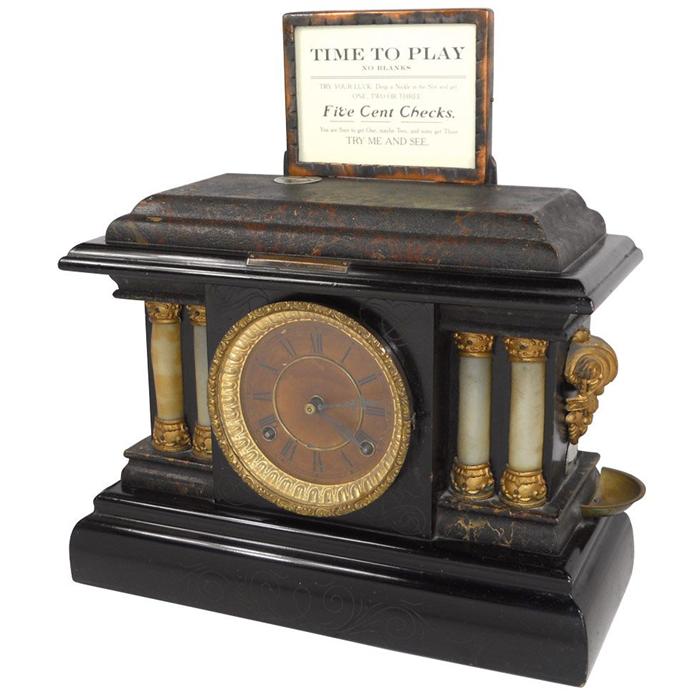 Coin-operated trade stimulator, Deluxe Wizard Clock, 5 Cent gambling ...