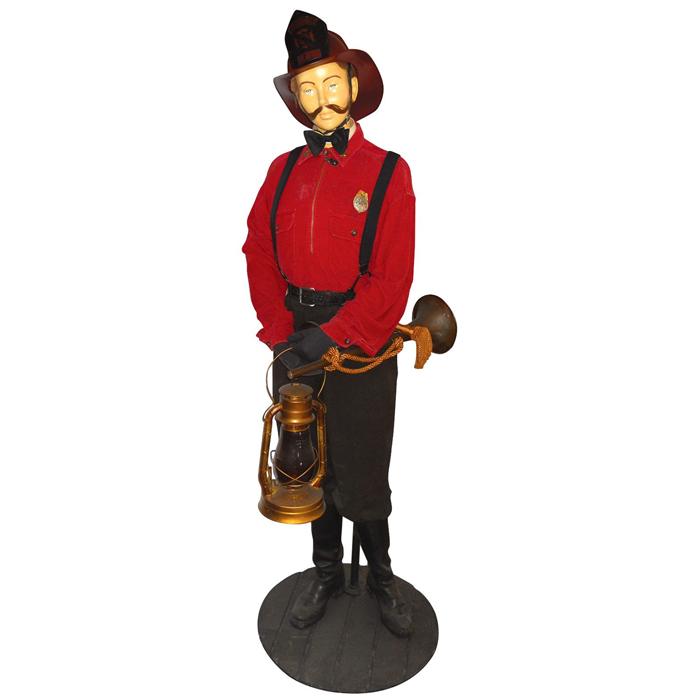 Fireman mannequin, composition body, fully dressed w/Boston FD hat ...