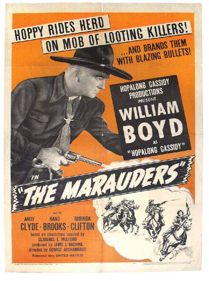 Hopalong Cassidy Movie Posters 2 The Marauders C1947 Starring 3696