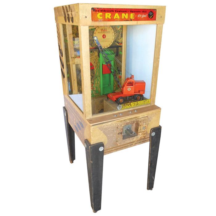 Coin-operated Sidewalk Engineer Crane, mfgd by Williams, 10 Cent, VG ...