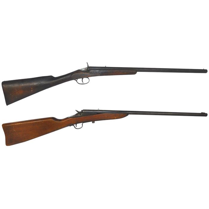 Rifles (2), Stevens Junior, 22 long Rifle, 20" bbl, falling block ...