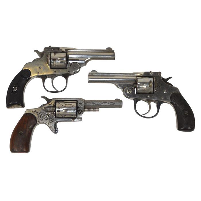Revolvers (3), 1900's vintage including a Hopkins and Allen Safety ...