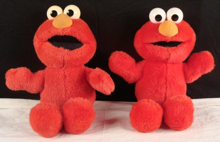 2 Tickle Me Elmo Original Tyco Sesame Street Toys