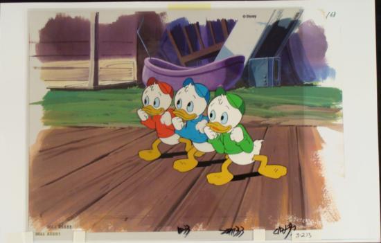 Disney Huey Dewey Louis DUCKTALES Orig Production Cel disney-huey-dewey-louis-ducktales-orig-production-cel