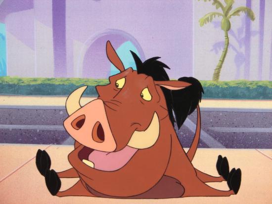 Lion King Timon & Pumbaa Funny Production Cel Art