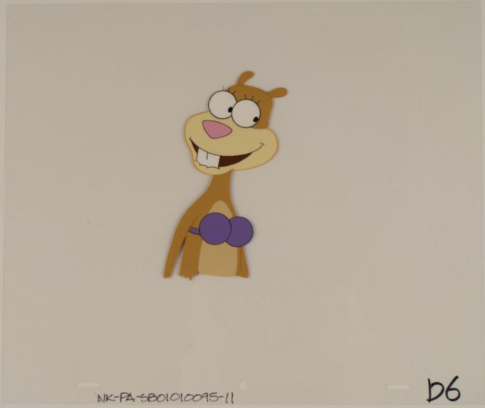 SpongeBob Sandy Biting Her Lip Orig Animation Art Cel
