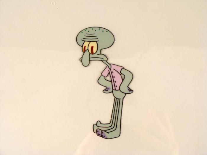 Annoyed Squidward Spongebob Animation Original Cel Art