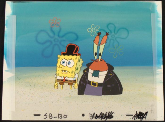 Cel Background Animation Spongebob Pirate Suit Original