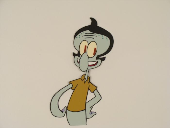 Cel New Squidward Hair Original SpongeBob Production