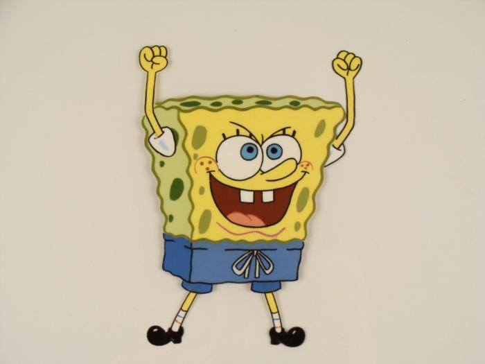 Original Production Spongebob Assertive Cel Art Power