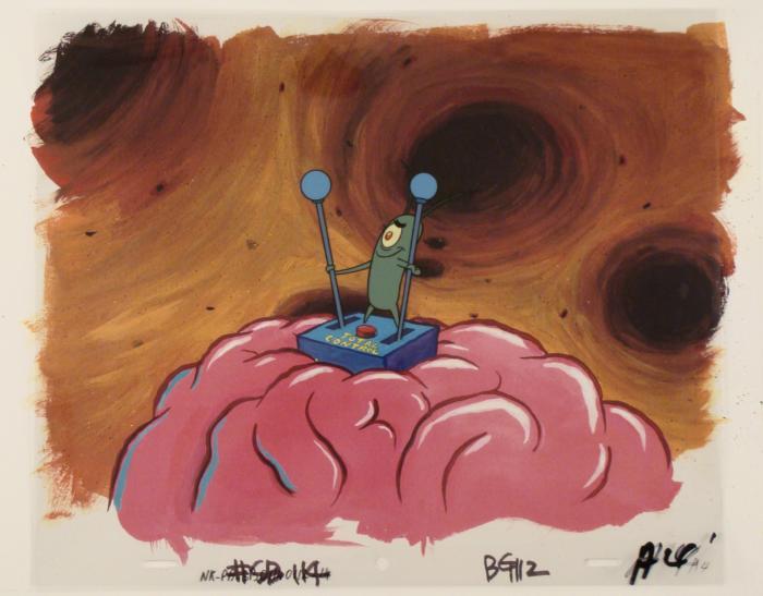 Production Original Spongebob Gadget Background Cel