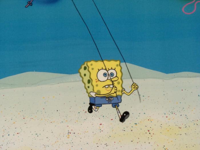 Production Background SpongeBob Cel Art Original Kites