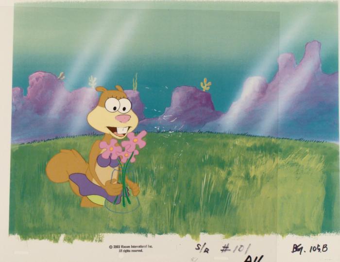 Spongebob Original Vase Cel Background Production Art