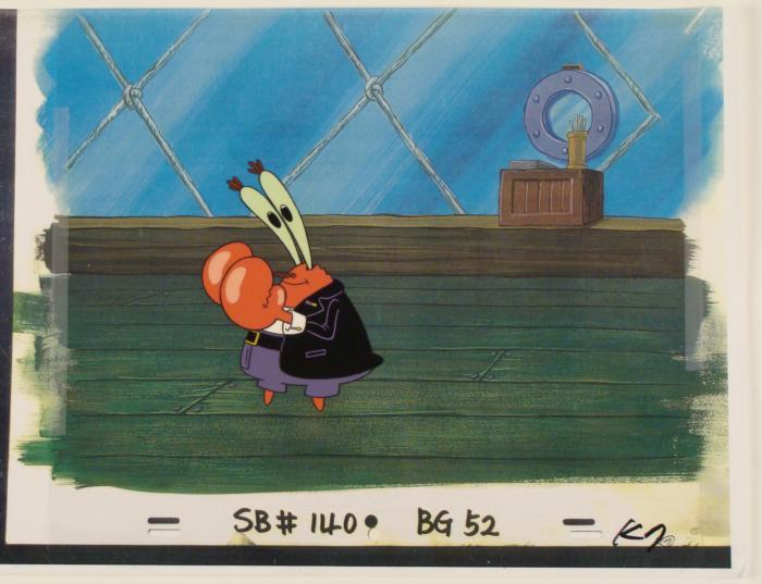 Looking Original Spongebob Animation Background Cel Art