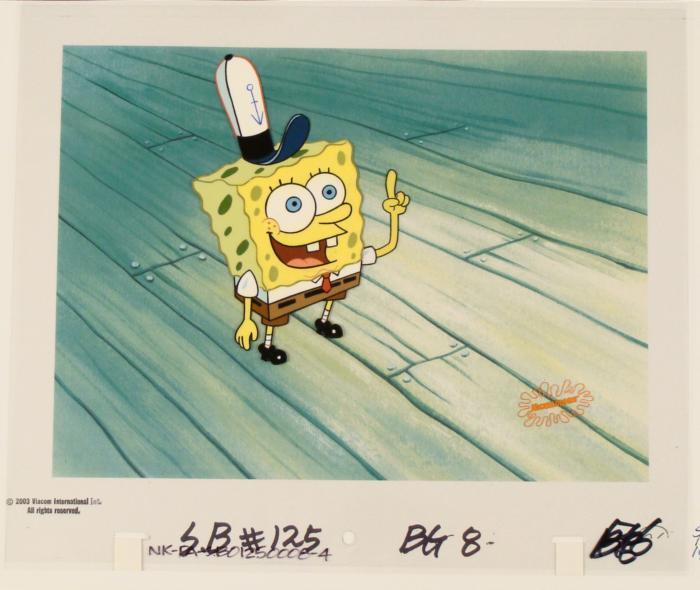 Production Cel Original Idea Spongebob Art Background