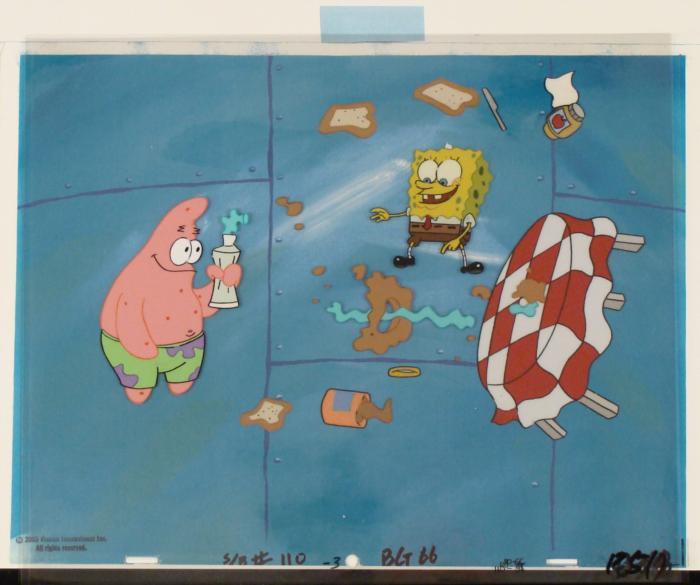Spongebob Animation Patrick Background Cel Original Art