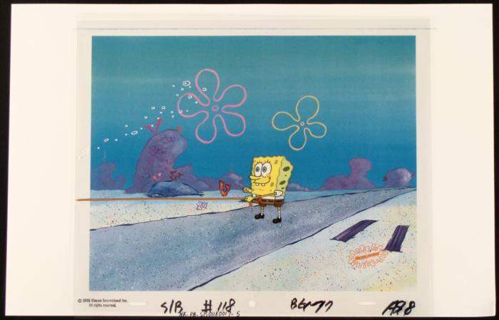 Left Original Spongebob Jelly Background Cel Production