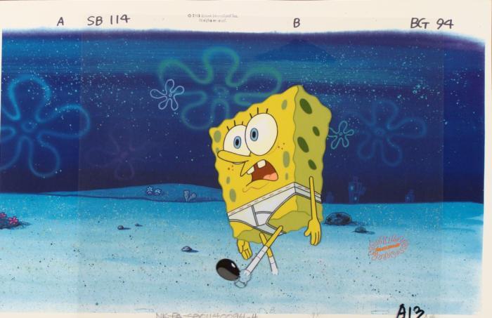 Background Device Spongebob Original Art Cel Production