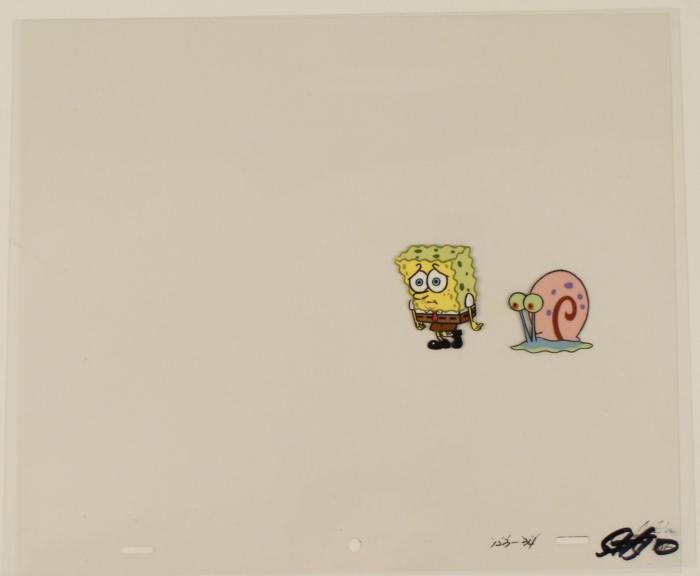 Production Original SpongeBob Long Face Cel Art Gary
