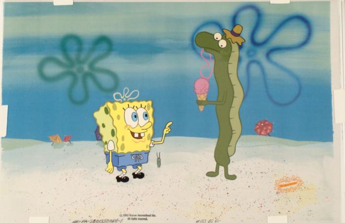 Animation Assertive Spongebob Background Cel Original