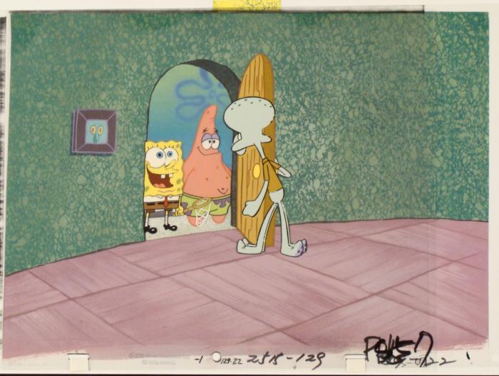 Production Spongebob Background Cel Original At Squid