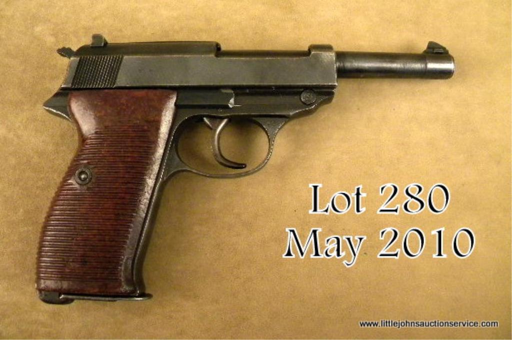 Mauser Model P-38 DA semi-auto pistol, 9mm cal., “cvq” marked, nazi ...