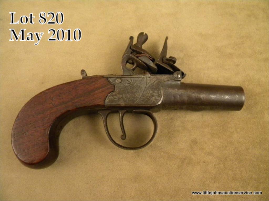 European “Portsmouth” marked flintlock single shot center hammer ...