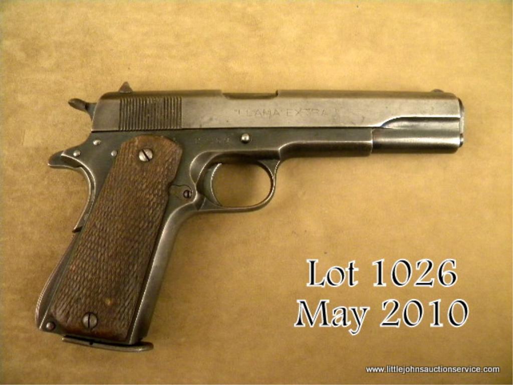 Llama “Extra” Model 1911-A1 style semi-auto pistol, 9mm cal., 5-1/2 ...