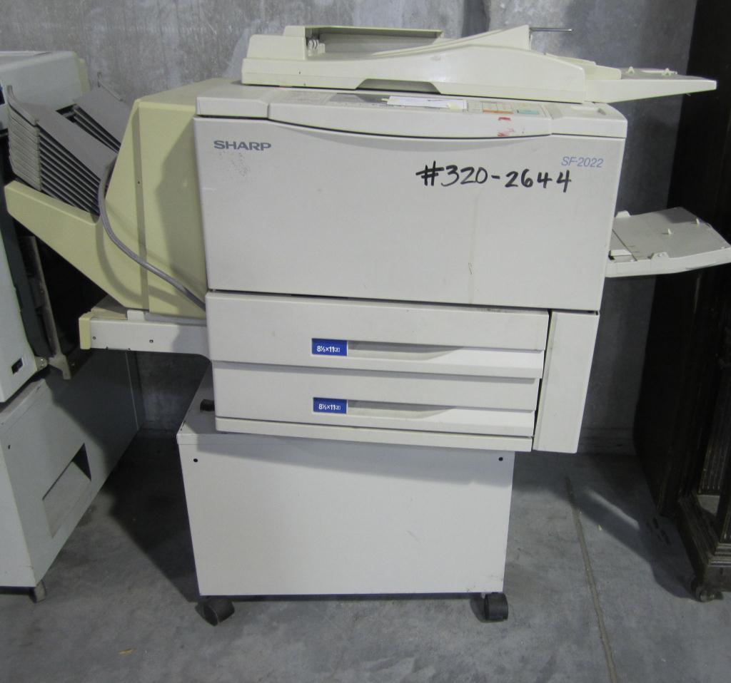 Sharp SF-2022 Copier W/Metal Cabinet