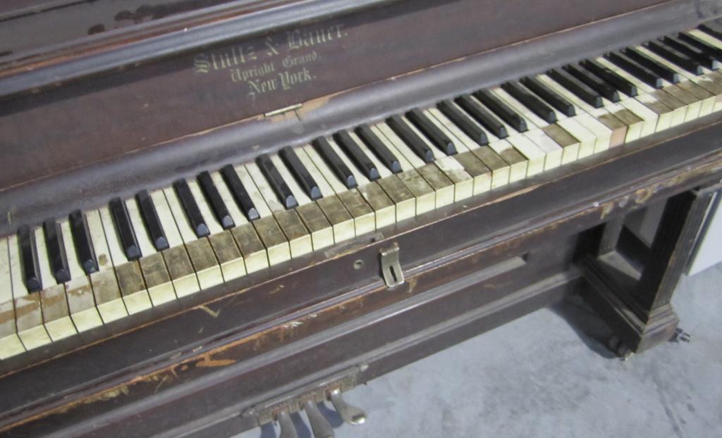 Antique Stultz & Bauer Upright Grand Piano