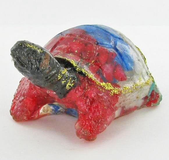 550ct. Star Sapphire & Topaz Turtle/Tortoise Statue (GEM-3031A)