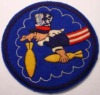 WW2 US AAF UNCLE SAM BOMB SQUADRON JACKET PATCH