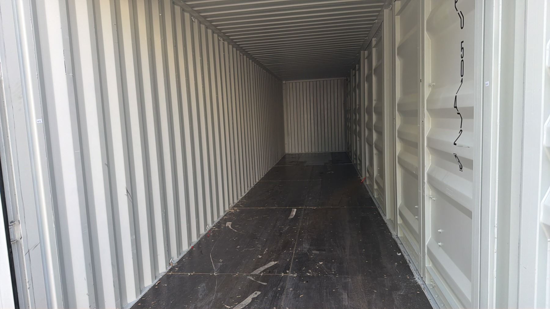 GREY 40' 52,910 LB MAX CAPACITY INDUSTRIAL TRANSPORT CONTAINER WITH 4 ...