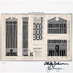 Signed 1986 Johnson/Burgee from Art Sounds Portfolio Of