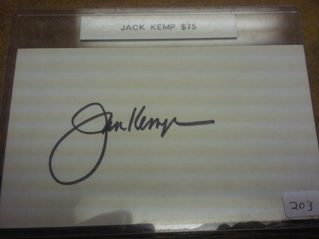 Hall Of Famer Jack Kemp Autograph