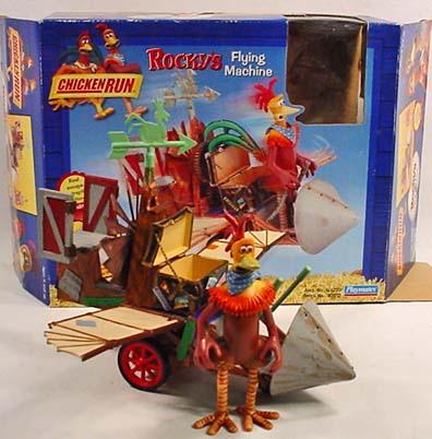 CHICKEN RUN ROCKY'S FLYING MACHINE TOY IN ORIG. BO