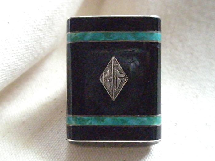 Edison Watch Company - Antique Sterling Mini Travel Clock - Enamel c1930
