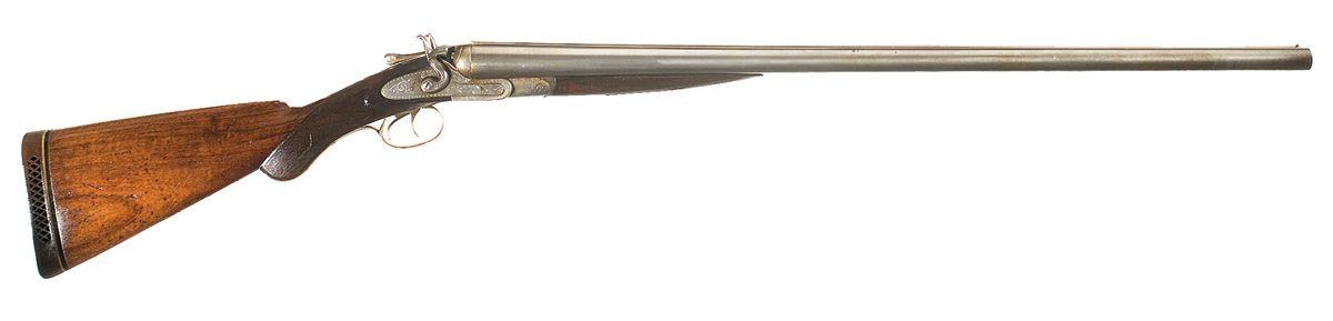 William P. Scott Side by Side 10 Gauge Hammer Shotgun