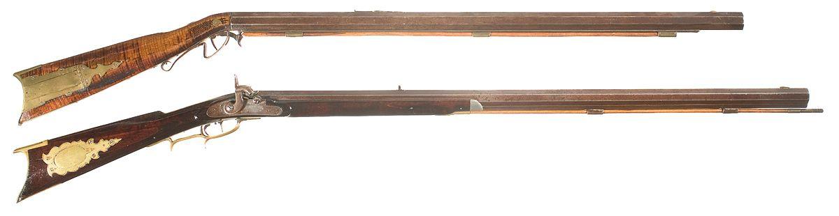 Two Antique Rifles -A) Remington and Caswell Marked Underhammer ...