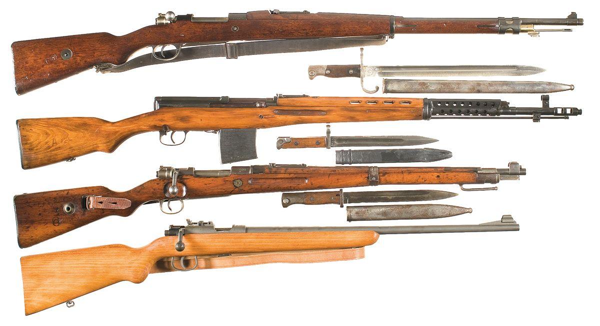 Four Rifles -A) Mauser Model 1909 Argentine Contract Bolt Action Rifle ...